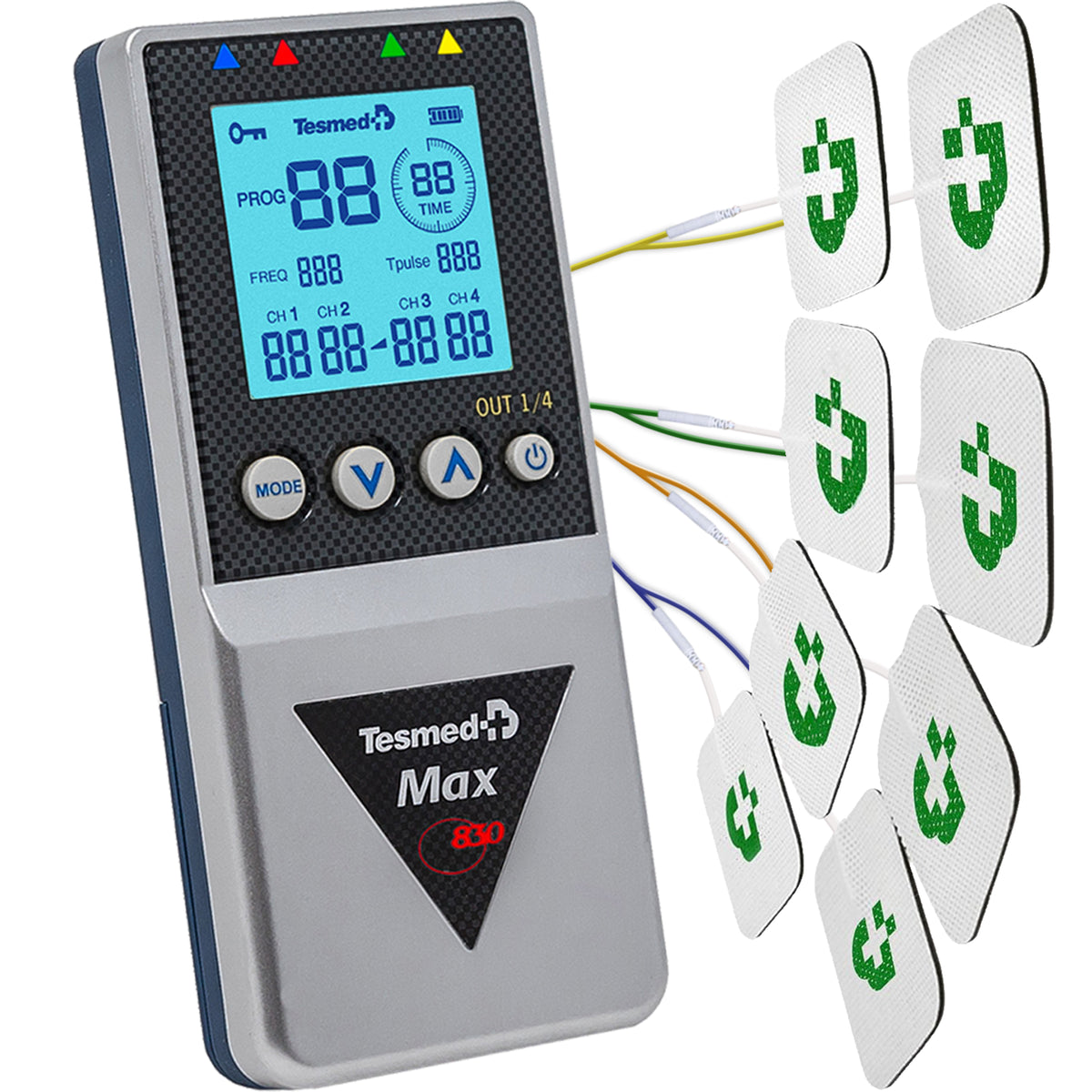 Tesmed MAX 830 Professional Muscle Stimulator (with 4 channels and ...
