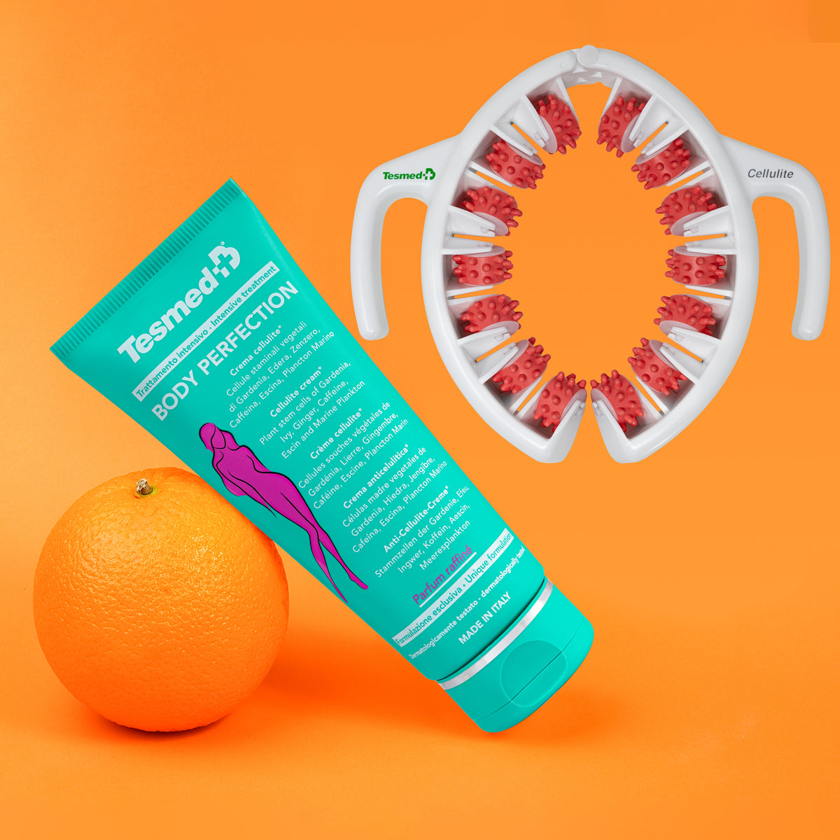 Tesmed Pink Cellulite Massager + Body Perfection Cream: Clinically Pro